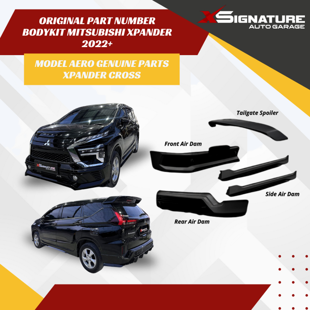 Jual ORIGINAL PART NUMBER BODYKIT MITSUBISHI XPANDER 2022+ MODEL AERO ...