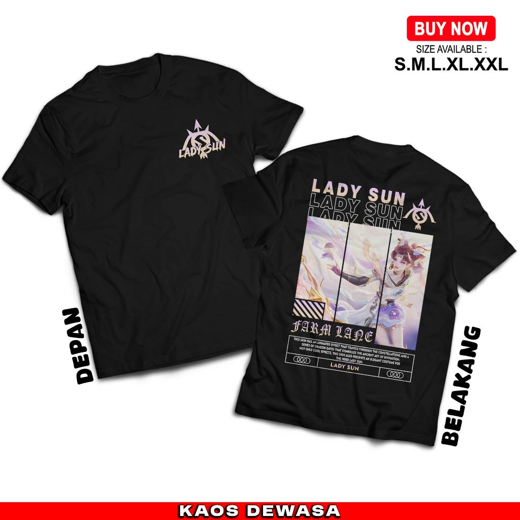 Jual RAJA KAOS HONOR OF KINGS LADY SUN - KAOS LADY SUN FARM LANE - KAOS ...