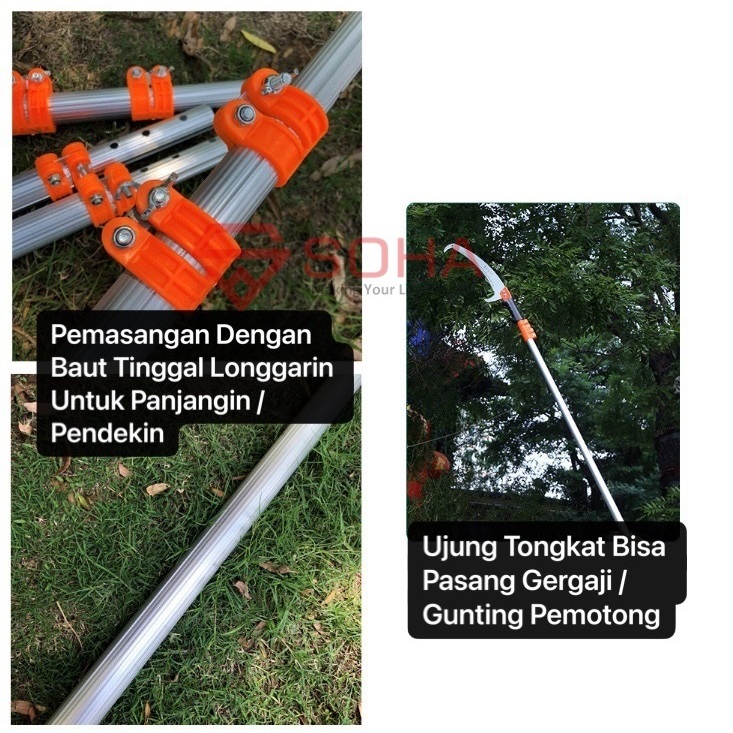 Jual Tongkat Teleskopik Alat Petik Buah Pasang Gunting Tali Gergaji ...