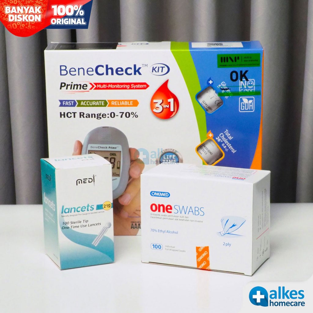 Jual ALAT CEK Gula Darah Diabetes - Asam Urat - Kolesterol - Benecheck ...