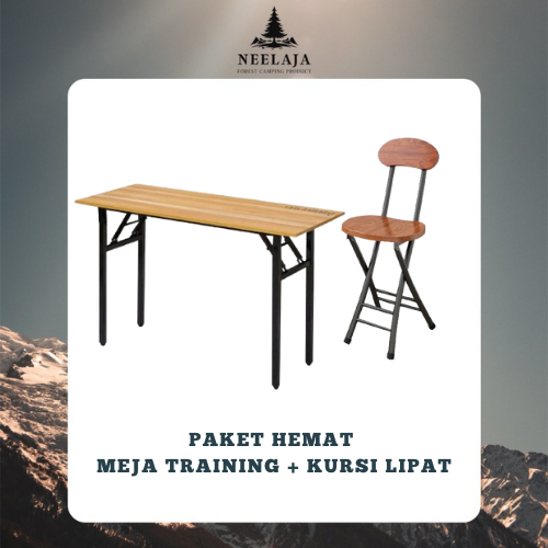 Jual [Neelaja] Set Meja Training Kursi Lipat 1 Meja Belajar Set Kursi ...