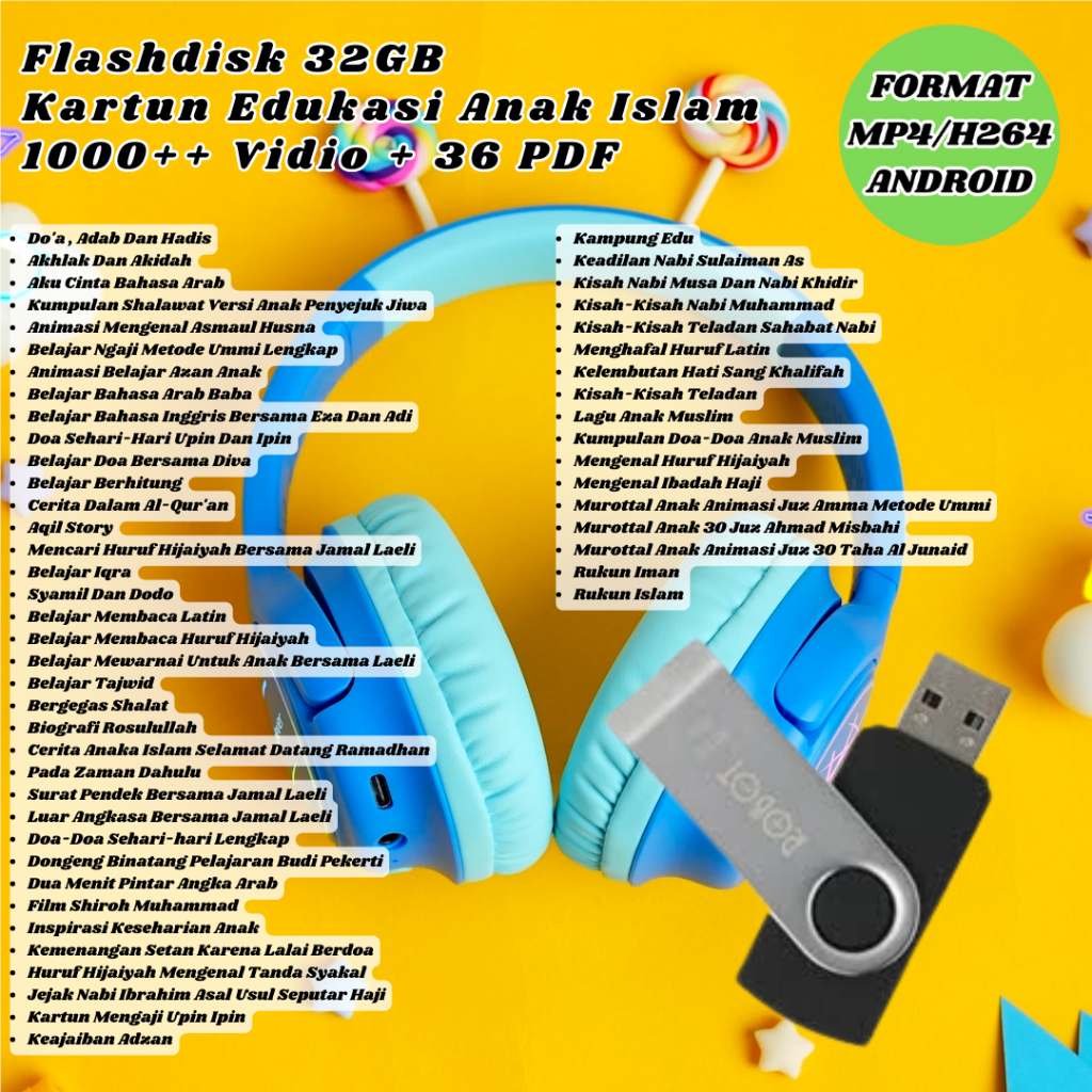 Jual Flashdisk Robot 32GB Edukasi Anak Untuk TV Hp Tablet Dll | Shopee Indonesia