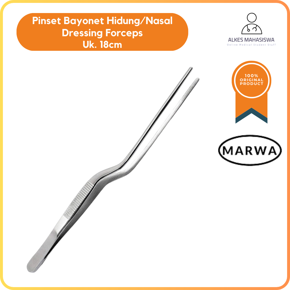 Jual Pinset Bayonet Hidung Jansen Nasal Dressing Forceps 18cm Marwa ...