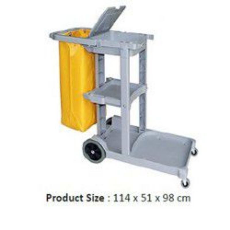 Jual Gerobak Trolley Hand Cart Grey dengan Tutup Troli L Alat ...