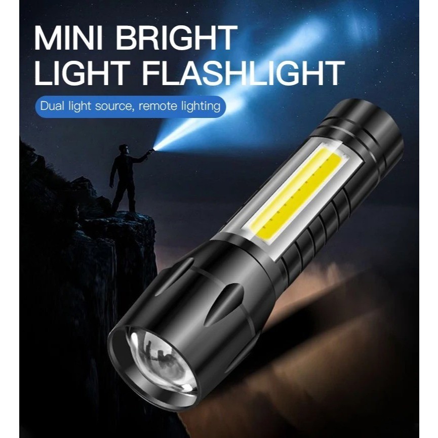 Jual Senter Mini Police Swat Torch LED COB Waterproof Flashlight ...