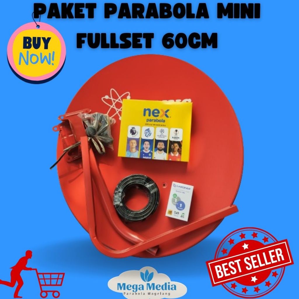 Jual Paket parabola mini 60CM NEX Parabola gambar super jernih MNC grup ...
