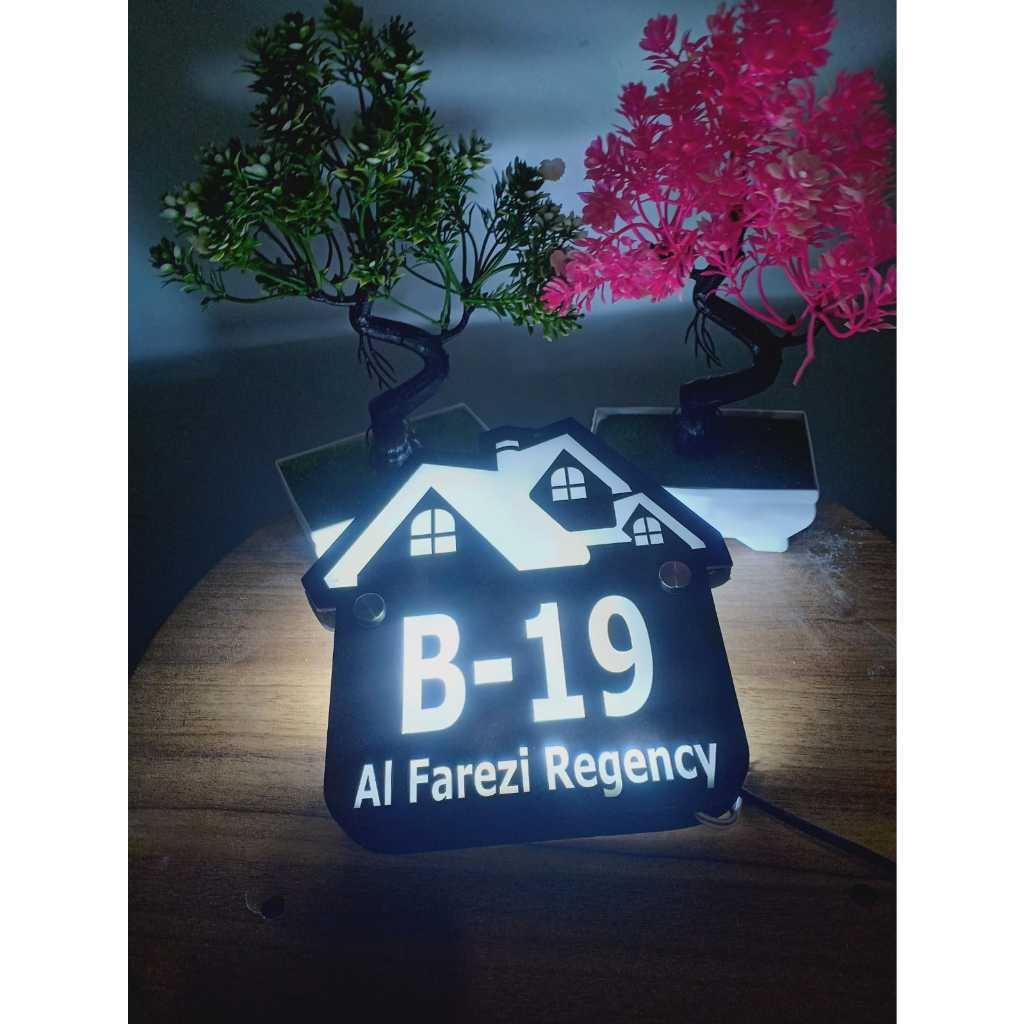 Jual Nomor Rumah Akrilik Lampu LED | Shopee Indonesia
