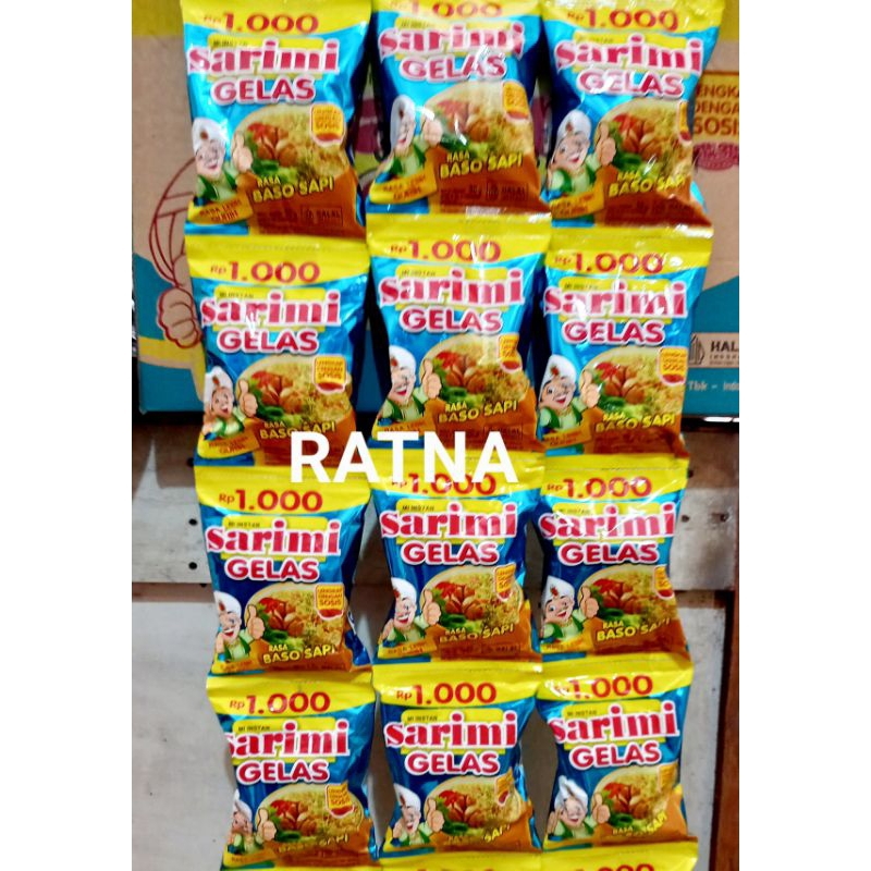 Jual SARIMI MIE GELAS BAKSO SAPI / SOTO AYAM ( 1 RENTENG isi 10 Sachet ...