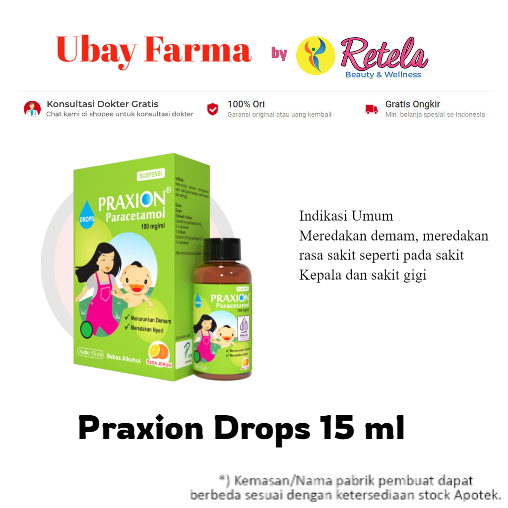 Jual Praxion Drops 15 ml / Paracetamol / Demam / Sakit Gigi | Shopee ...