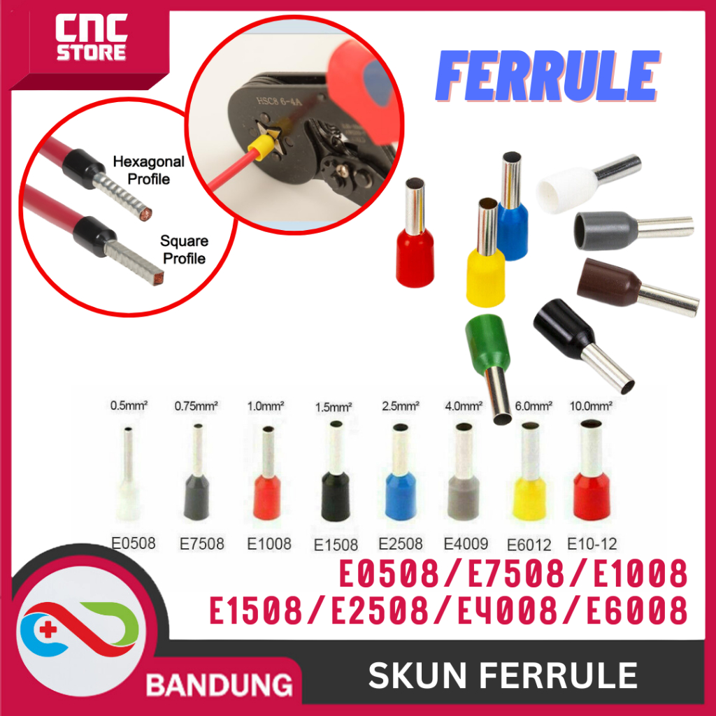 Jual SKUN FERRULES SKUN KABEL TUSUK E0508 E7508 E1508 E1008 E2508 E4010 | Shopee Indonesia