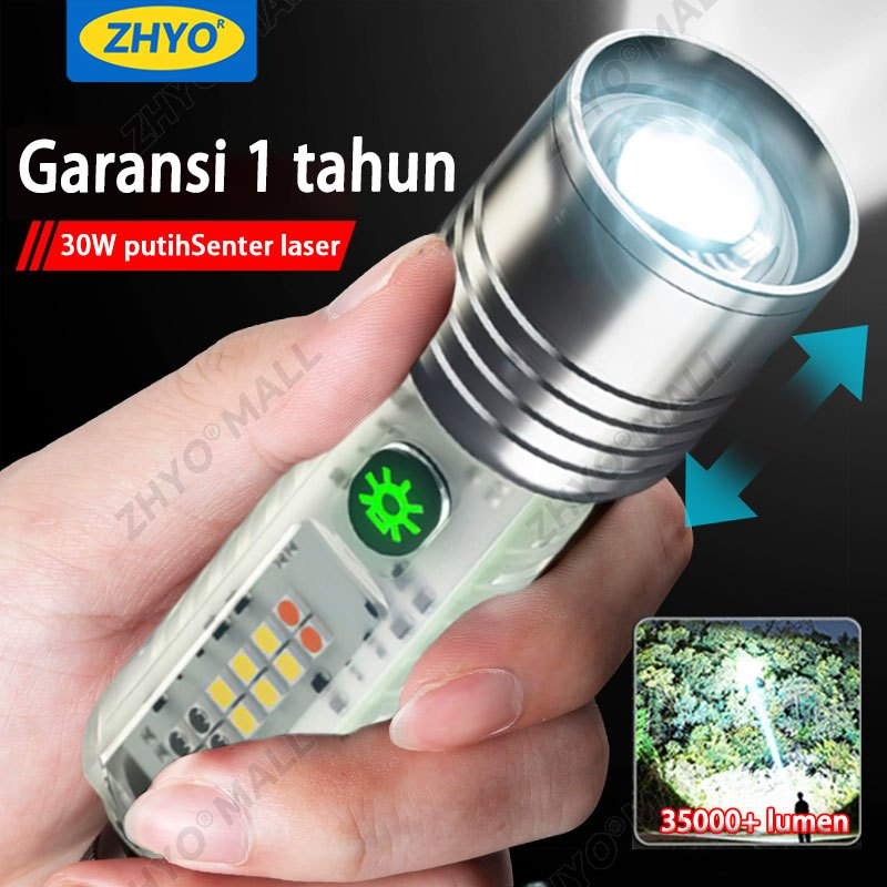 Jual ZHYO Senter Laser Super Terang Zoom Teleskopik Lampu Darurat Portabel Adsorpsi magnet yang ...