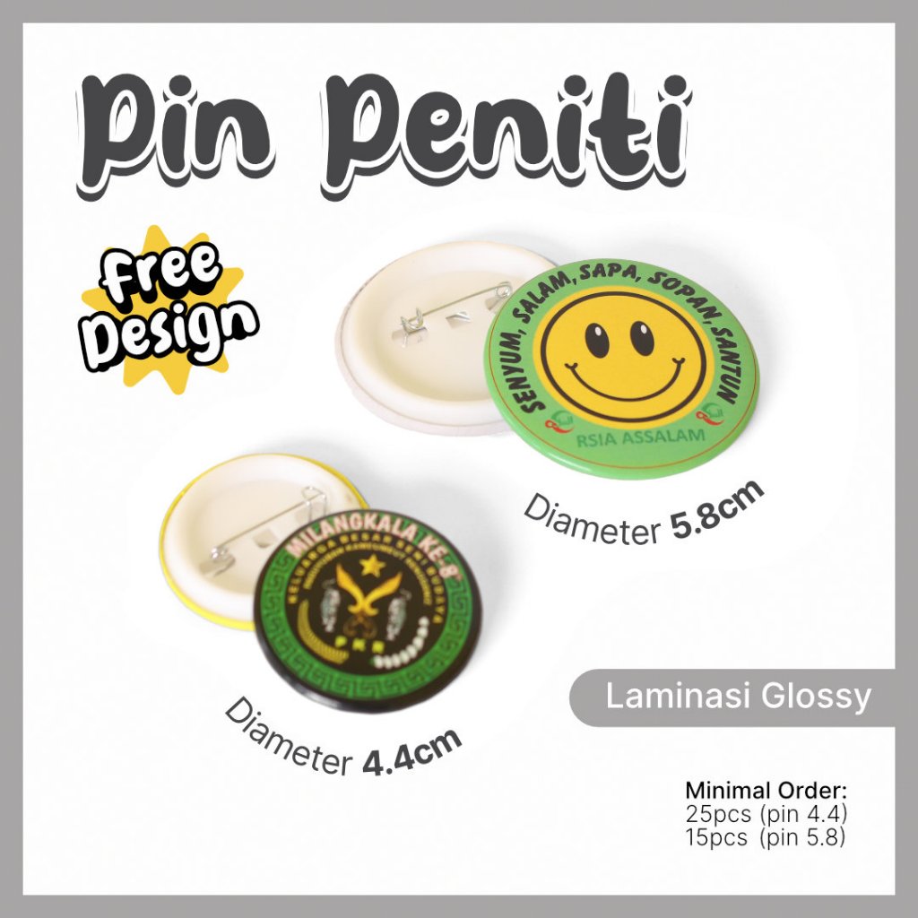 Jual PIN PENITI Desain Bebas Bross | PARTAI | ALMAMATER | SEKOLAH ...
