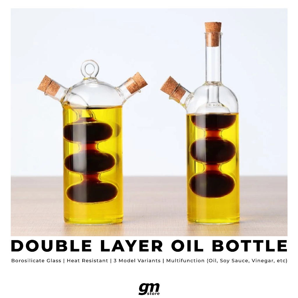 Jual Bottle Kaca Viral Double Side 2 Layer Transparan Botol Minyak ...