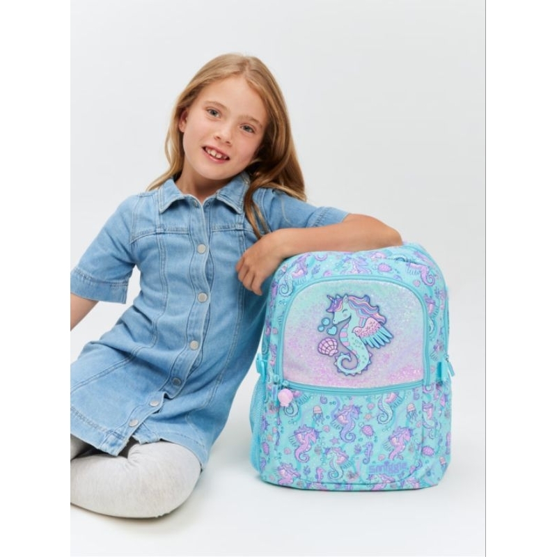 Jual Smiggle Epic Adventures Classic Attach Backpack Aqua Ransel Anak ...
