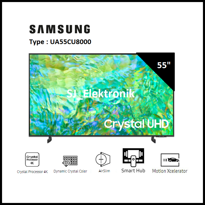 Jual LED TV Samsung 55CU8000 - 55 Inch UA55CU8000 Smart TV Crystal UHD 4K | Shopee Indonesia