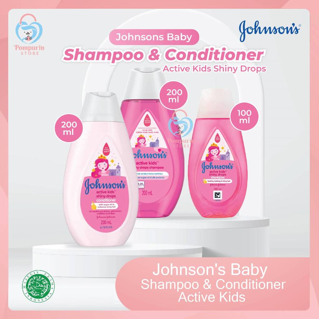 Jual Johnsons Baby Shampoo & Conditioner - Active Kids Shiny Drops ...
