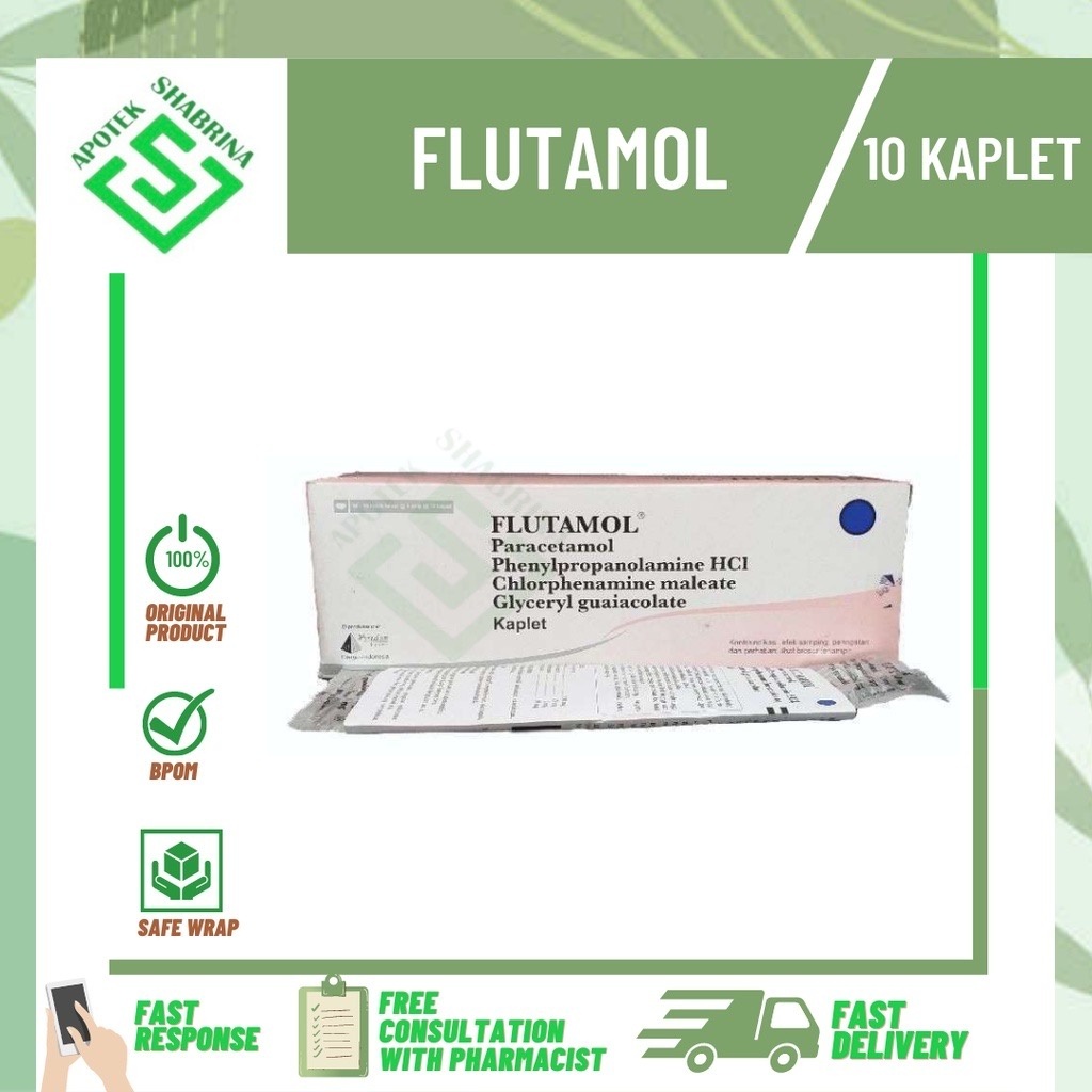 Jual Flutamol Tablet isi 10 tablet / obat batuk / Flu Batuk | Shopee ...