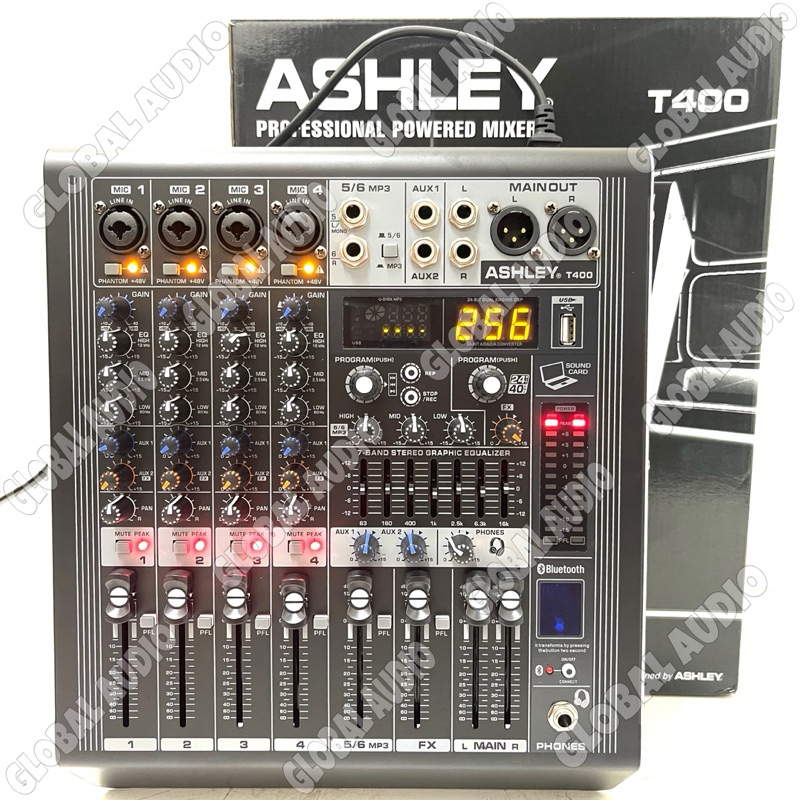 Jual Power Mixer Audio Ashley T 400 & Mpower 4 Original 4channel Bluetooth - USB t400 t-400 ...