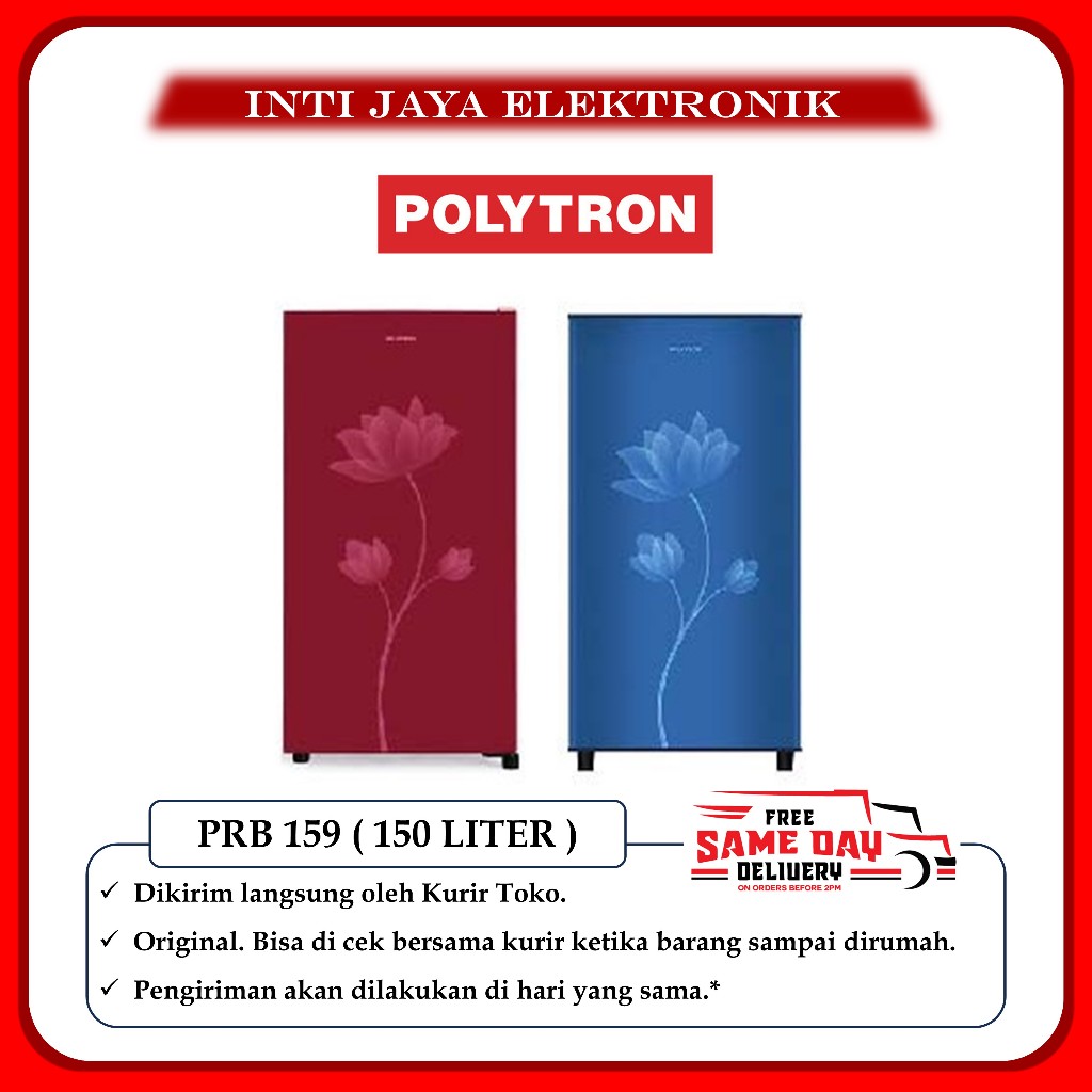 Jual KULKAS POLYTRON 1 PINTU 150 LITER PRB 159 - PRB159 | Shopee Indonesia