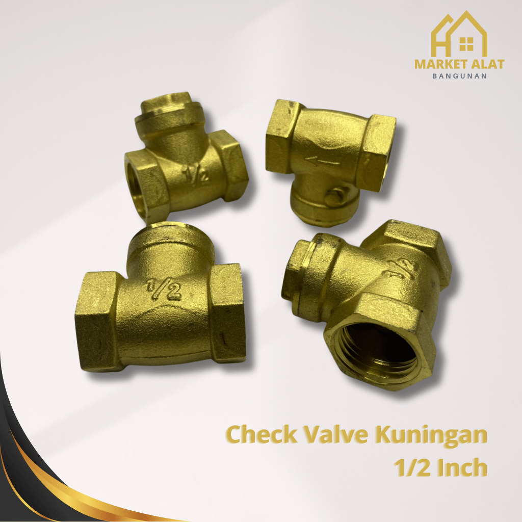 Jual Check Valve Kuningan 1/2" / Klep Tabok 1/2 Inci / Swing Check ...