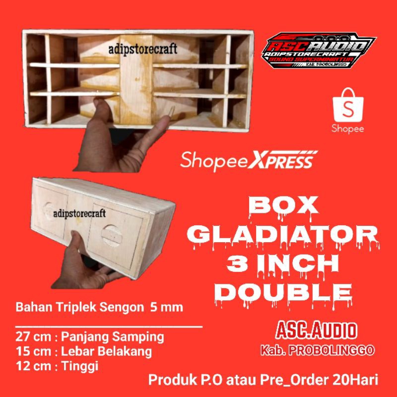 Jual Box GLADIATOR 3 inch Double | Shopee Indonesia