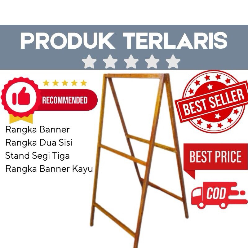 Jual standing banner 2 sisi / rangka spanduk ukuran T120cm x L50cm ...