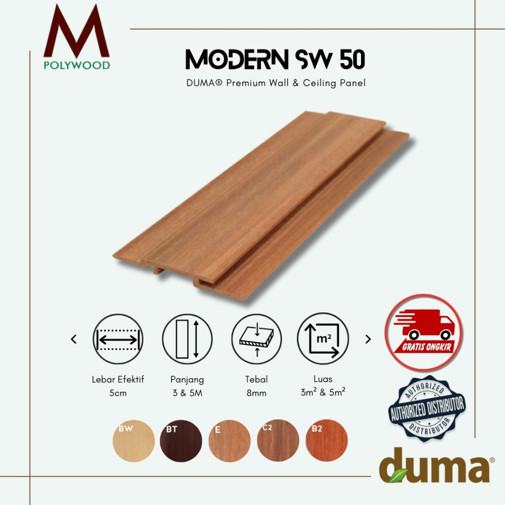 Jual Modern SW 50 Duma Panel WPC Premium Wall & Ceiling Panel | Shopee ...