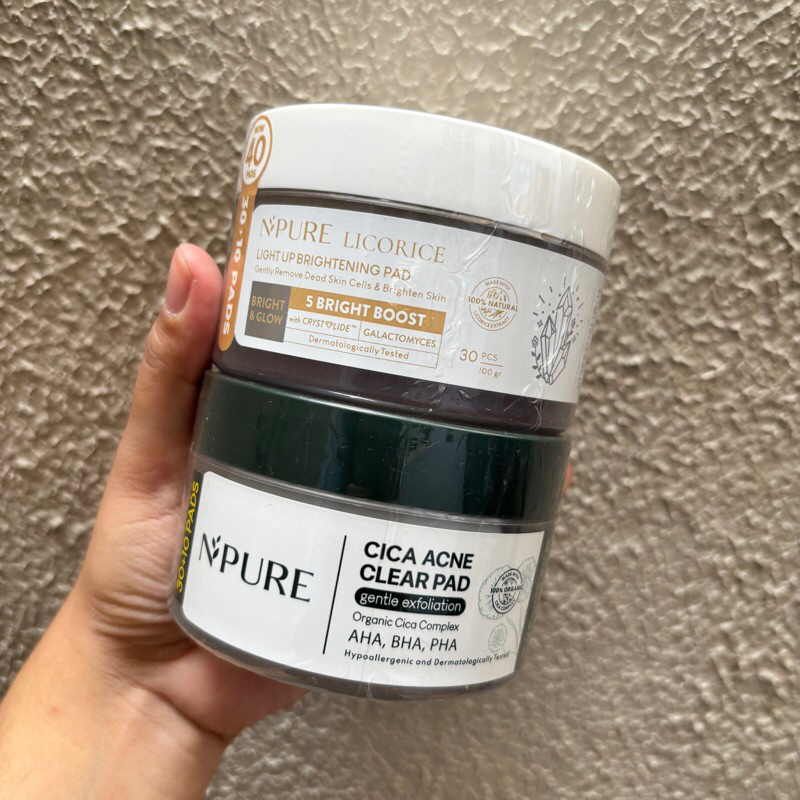 Jual Npure Licorice Brightening Pad, Npure Acne Cica Pad | Shopee Indonesia