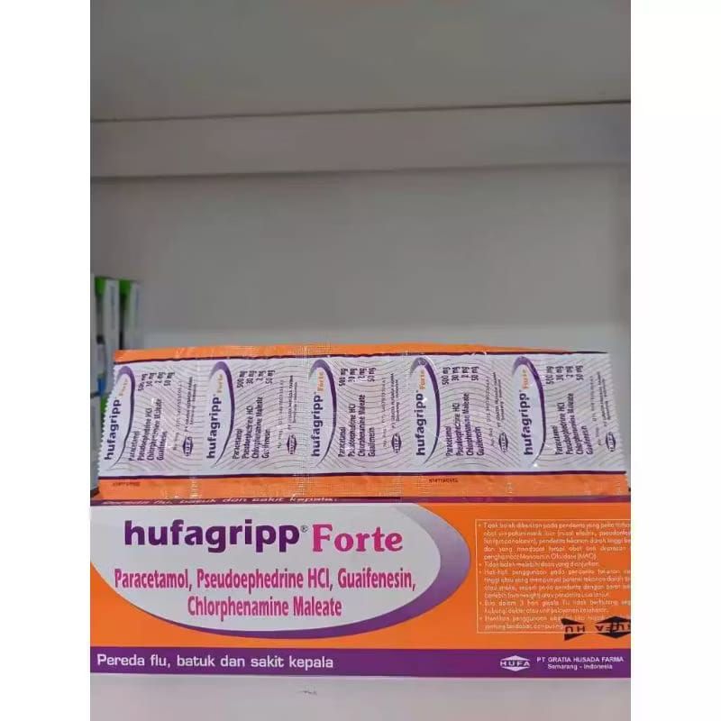 Jual Hufagrip Forte Tablet (1Strip @10Tablet) - Meredakan Demam, Batuk ...