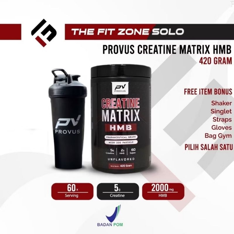 Jual Provus Creatine Matrix HMB 420 gram 60 Servings Creatine ...