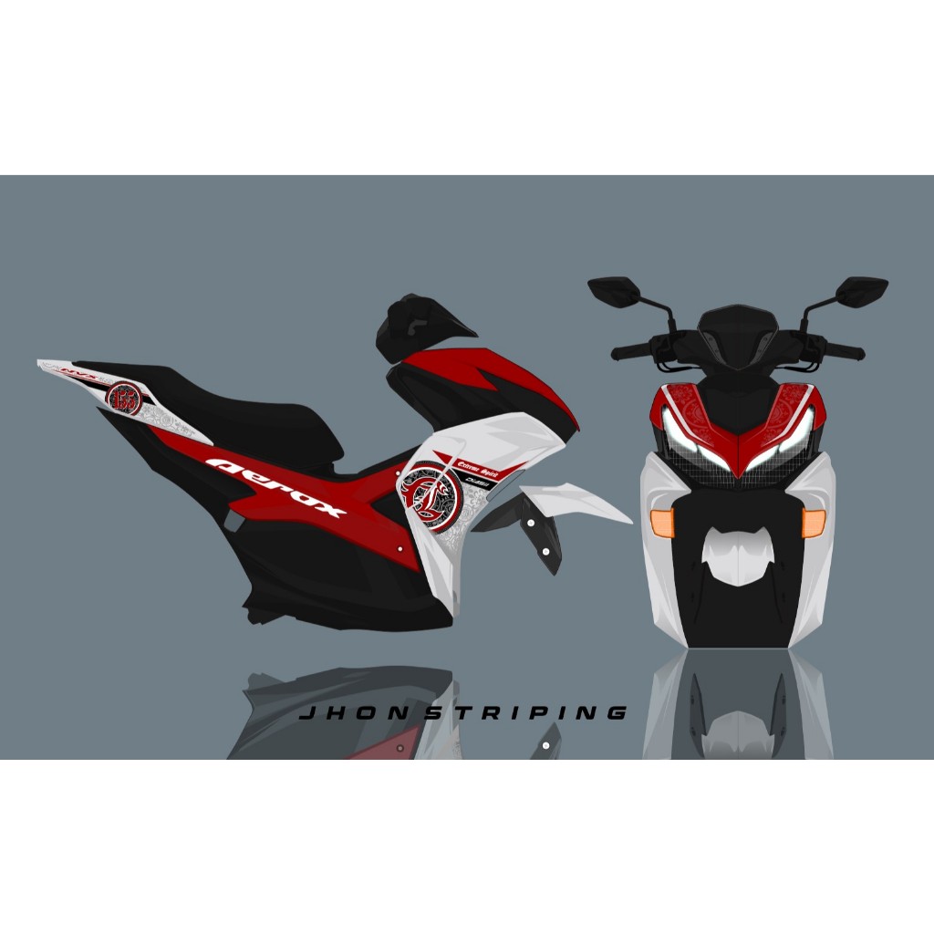Jual STRIPING STICKER ALL NEW AEROX 155 NVX TRANSPARAN BATIK SERIES V2 ...