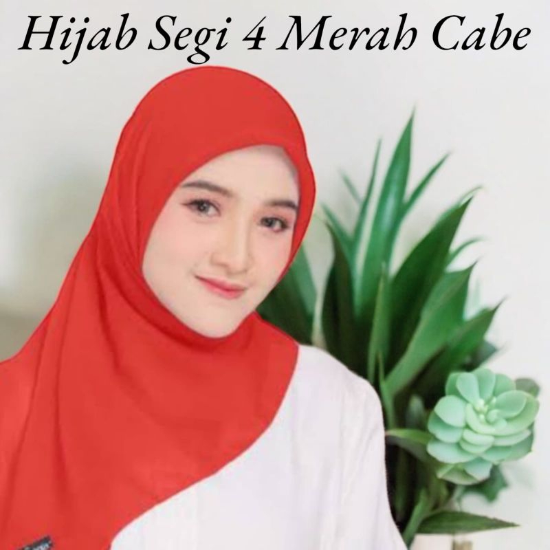 Jual Hijab Segi Empat Merah Cabe Merek Bella Square,Raudhah,Paris Jadul ...