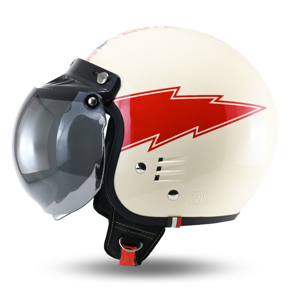 Jual Helm Bogo Retro Terbaru SNI Lucu Keren Cewek Cepol Hijab Friendly ...