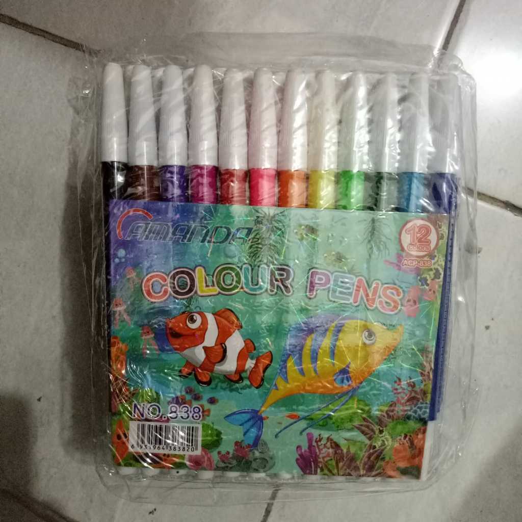 Jual 1 Gross 12 Isi 12 Set SPIDOL WARNA AMANDA Besar / Spidol Warna ...