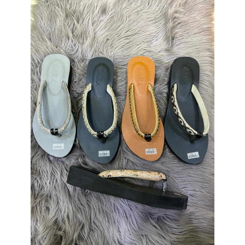 Jual sendal spon zara tebal 4 cm | Shopee Indonesia