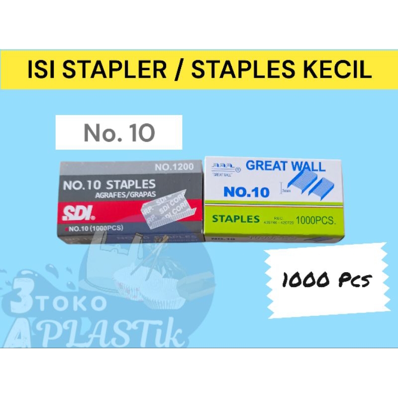 Jual Isi staples /STAPLES MERK GREAT WALL & SDI isi 1000 pcs (ECER ...