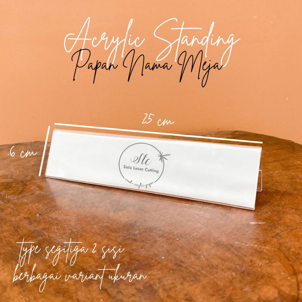 Jual Acrylic Meja Panitia Acrylic Nama Meja Bentuk Segitiga | Shopee ...