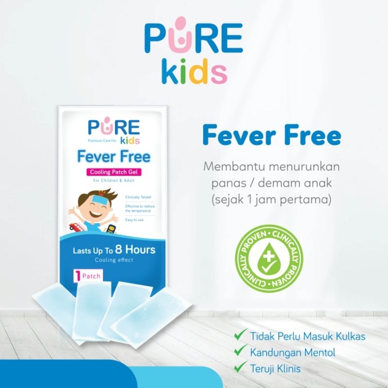 Jual Pure Kids Fever Free Cooling Patch Gel Untuk Anak Dan Dewasa| 4 ...
