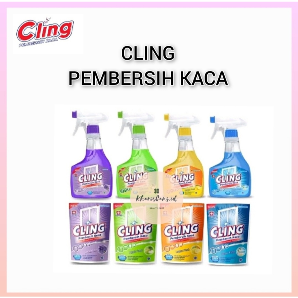 Jual CLING Pembersih Kaca Ocean Fresh Pouch 425ml | Shopee Indonesia