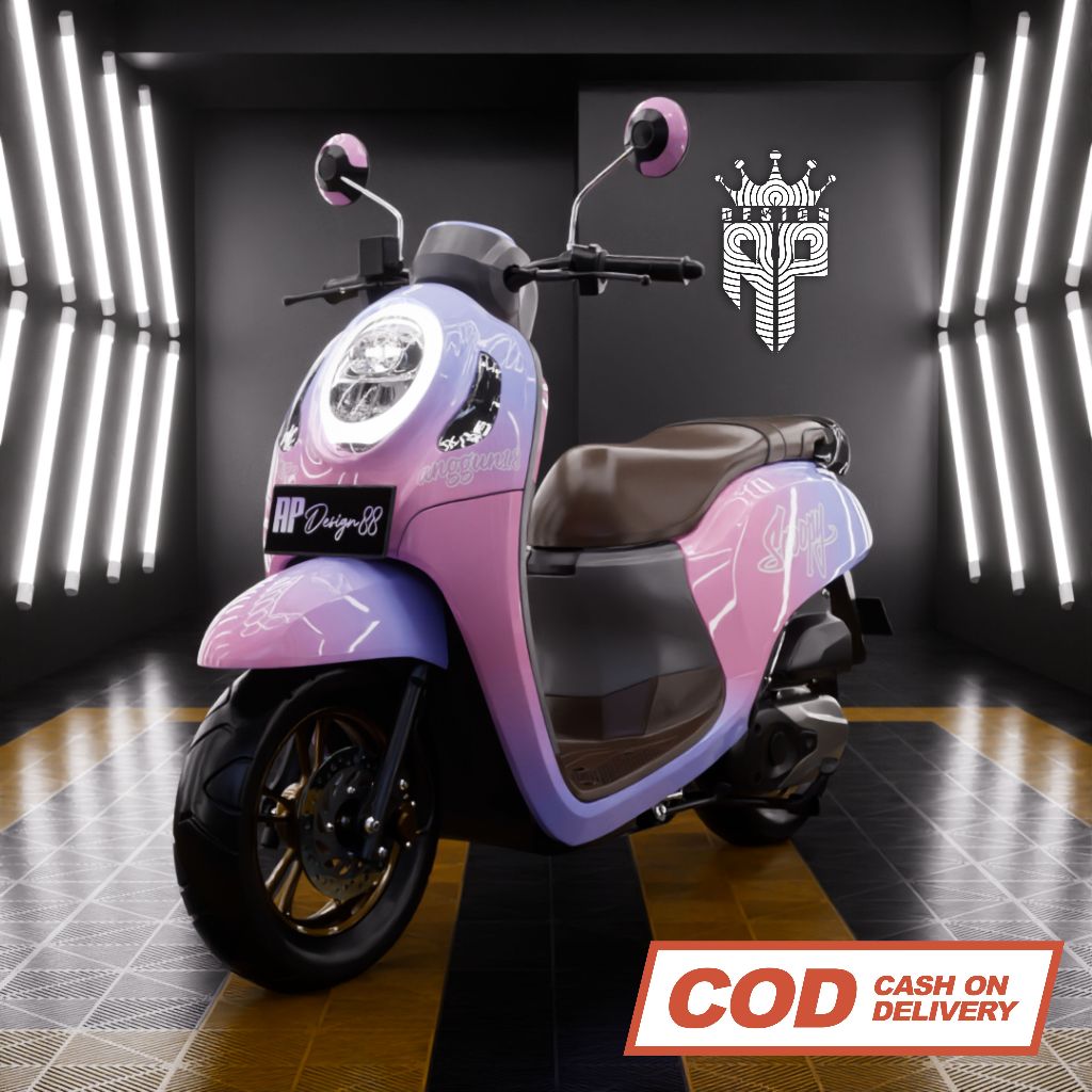 Jual ap design Decal Scoopy Full Body Sticker Scoopy full Blok All Type ...