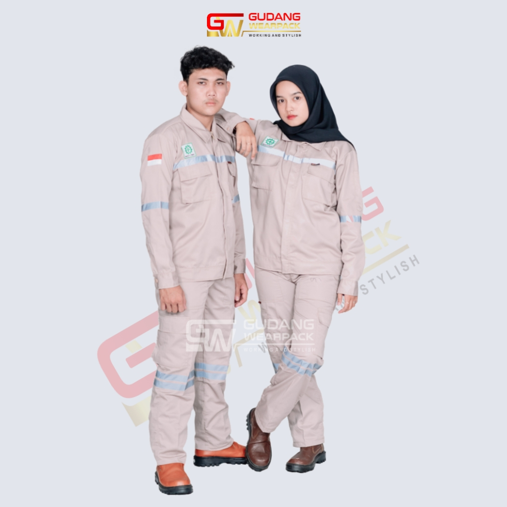 Jual Setelan Wearpack (Baju dan Celana kerja) Warna Coksu Polos (1 set ...