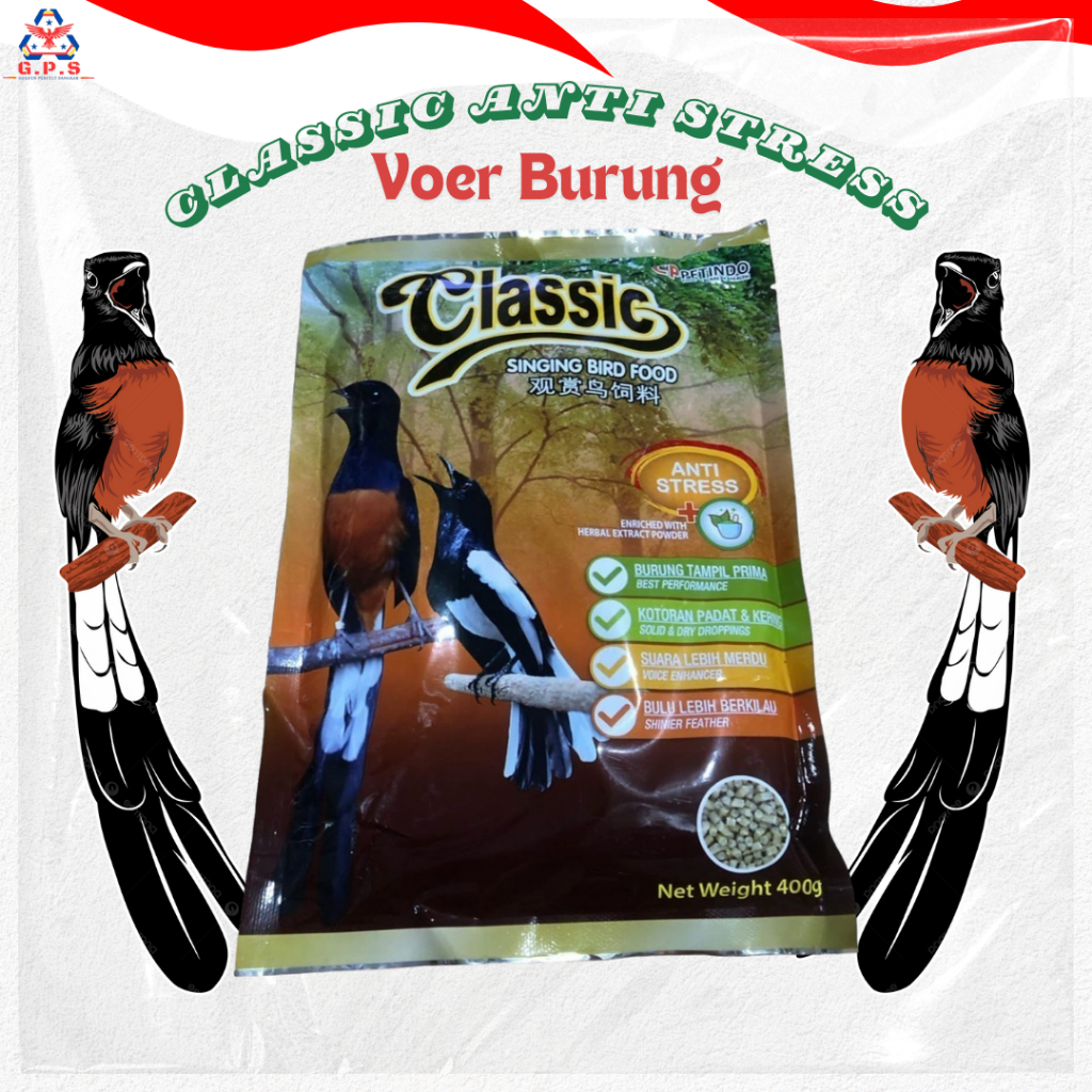 Jual Voer Burung Murai Kacer CP Classic Anti Stress Coklat 450gr ...