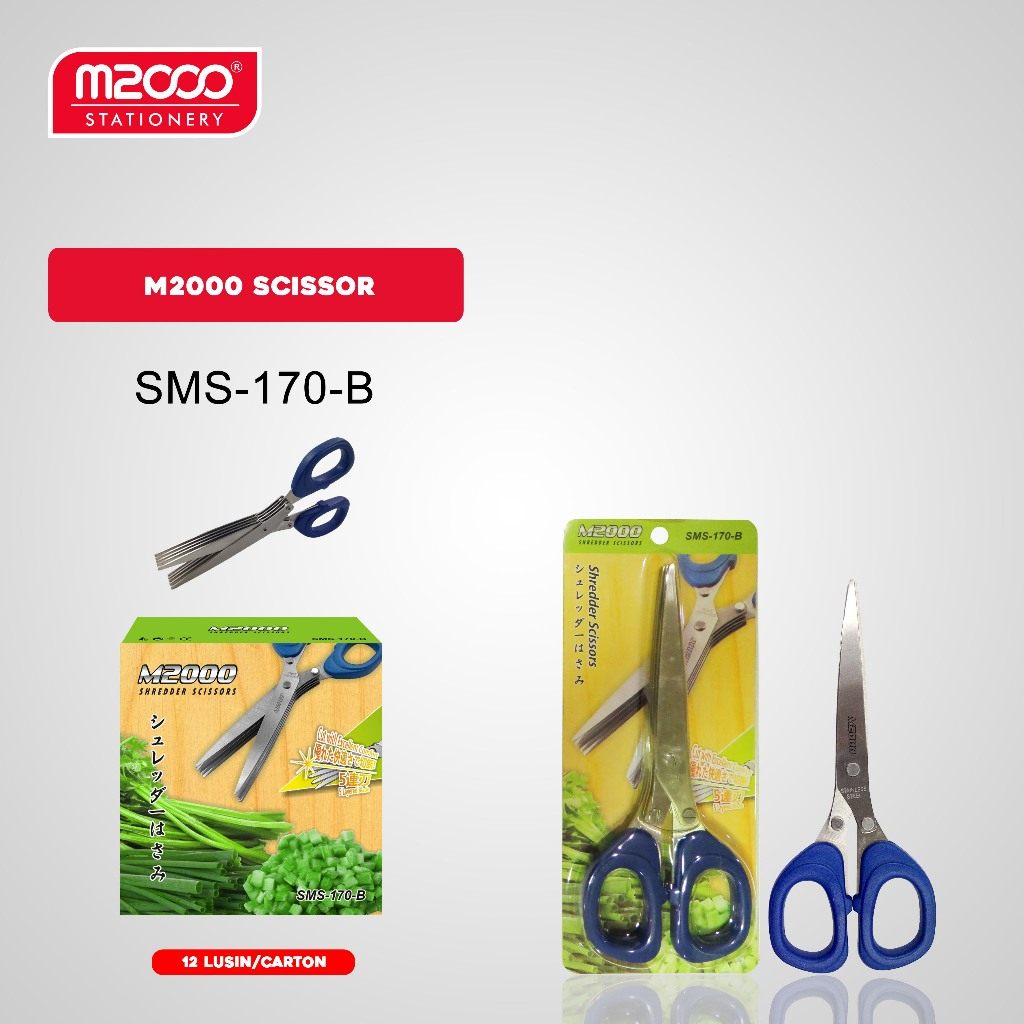 Jual M2000 gunting 5 lapis / guntinf sayur 5 layer / scissors five ...