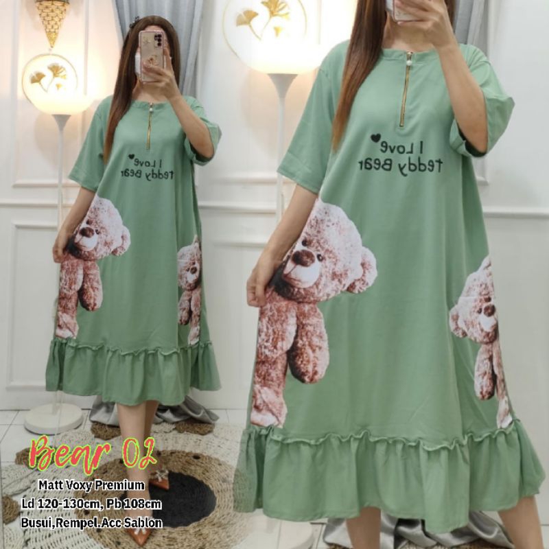 Jual DASTER Wanita / Dress Wanita BUSUI JUMBO GAMBAR SABLON REMPEL ...