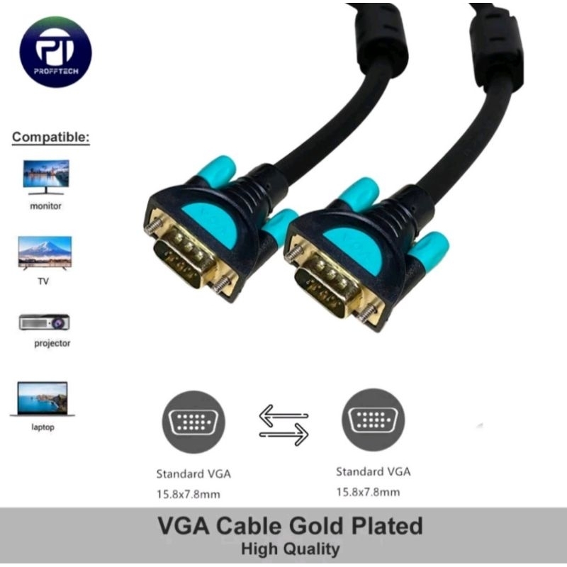 Jual Profftech Kabel Vga 20M Original | Shopee Indonesia
