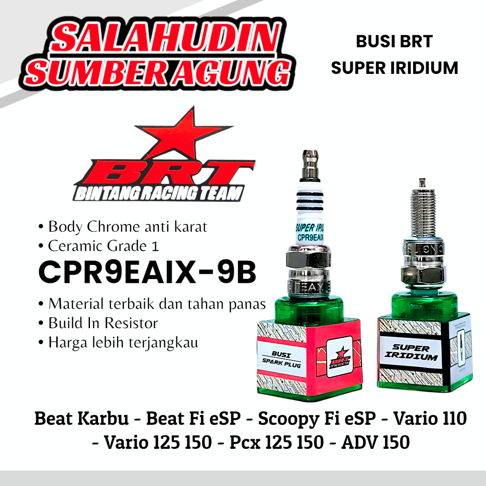 Jual Busi Super Iridium Vario 110 125 150 Beat Scoopy FI eSP Genio Spacy Original BRT CPR9EA1X ...