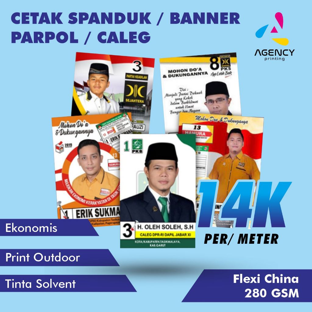 Jual Cetak Print Banner Spanduk Baliho Caleg Partai Pemilu | Shopee ...