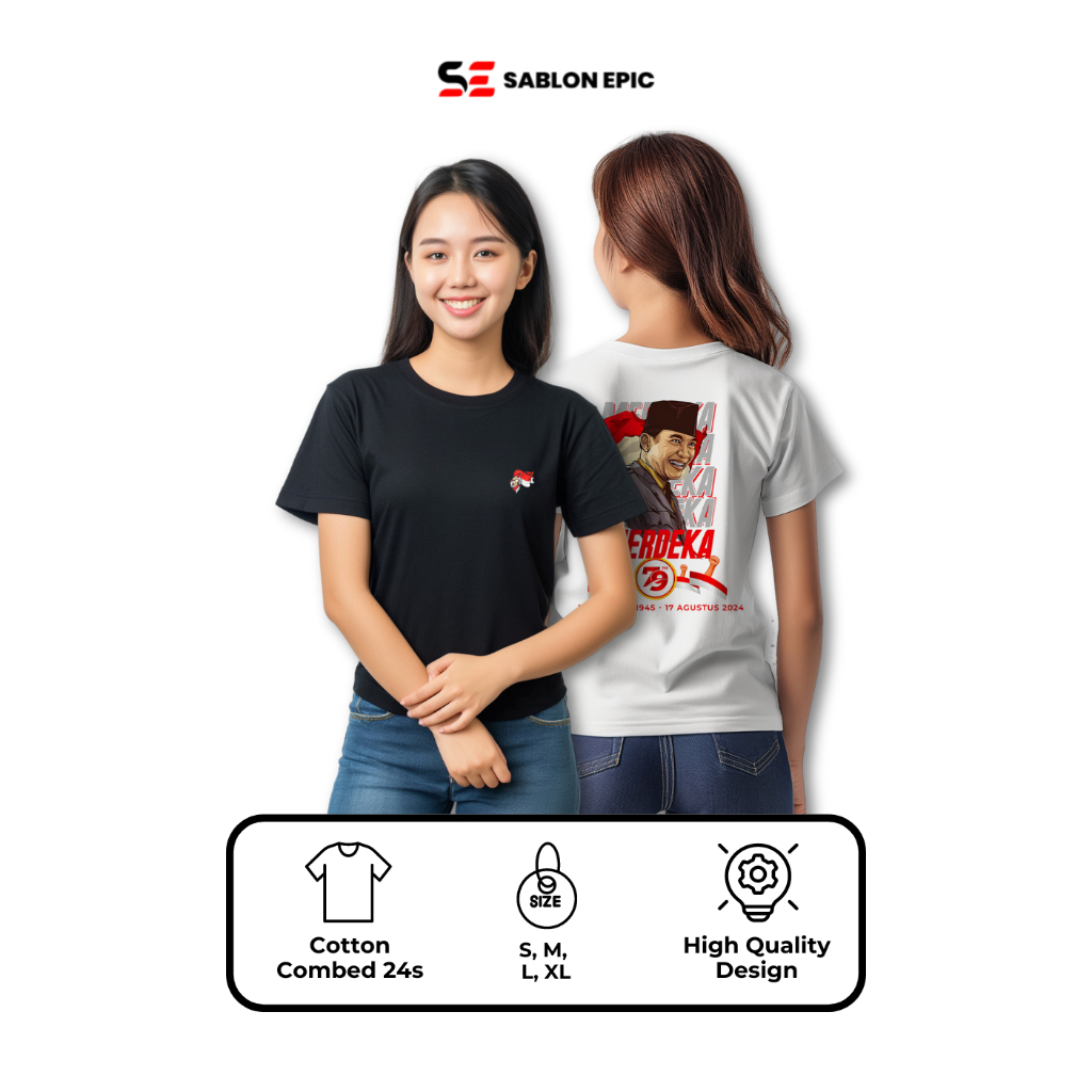 Jual Indonesia Merdeka | Custom Kaos Sablon DTF Satuan | Logo Nama ...