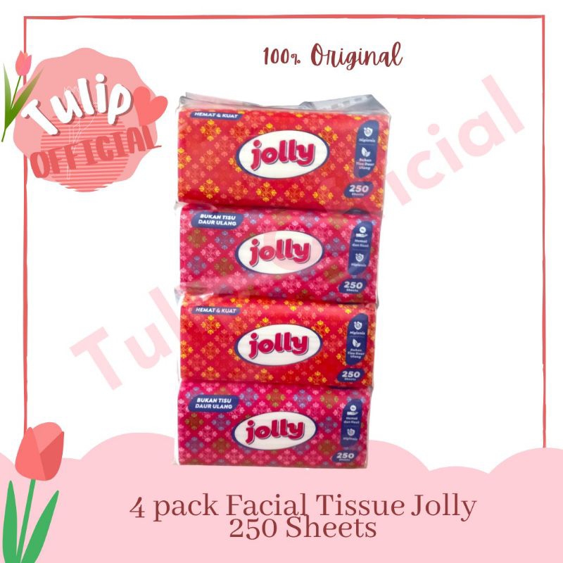 Jual PAKET BUNDLING 4 Pack Tisu Tissue JOLLY 250 sheets 2 ply | Shopee ...