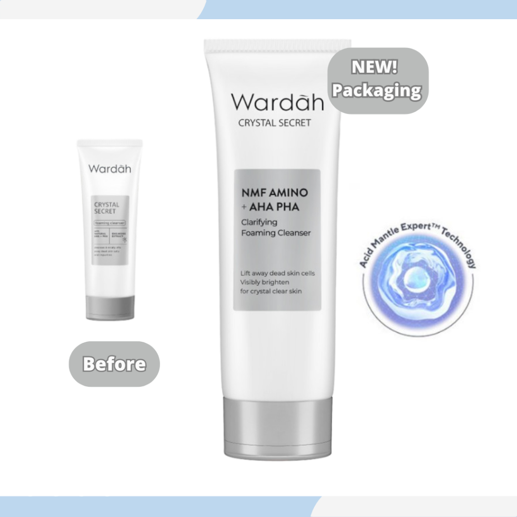 Jual Wardah Crystal Secret Foaming Cleanser with Natural AHA+PHA 100ml ...
